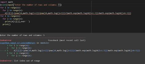 For Loop How To Create And Fill A Python Matrix Stack Overflow