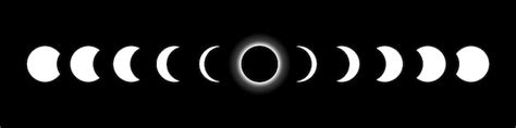 Premium Vector Different Phases Of Solar And Lunar Eclipse Vector