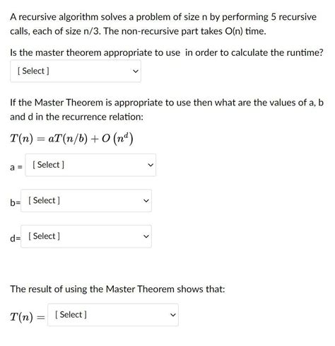 Solved A Recursive Algorithm Solves A Problem Of Size N By Chegg