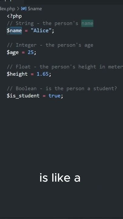 Learn Data Types In Php🐘php Programming Tutorial Coding Codingtutorial Shorts Youtube