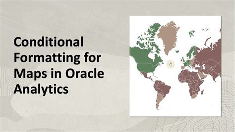 conditional formatting for maps in oracle analytics youtube