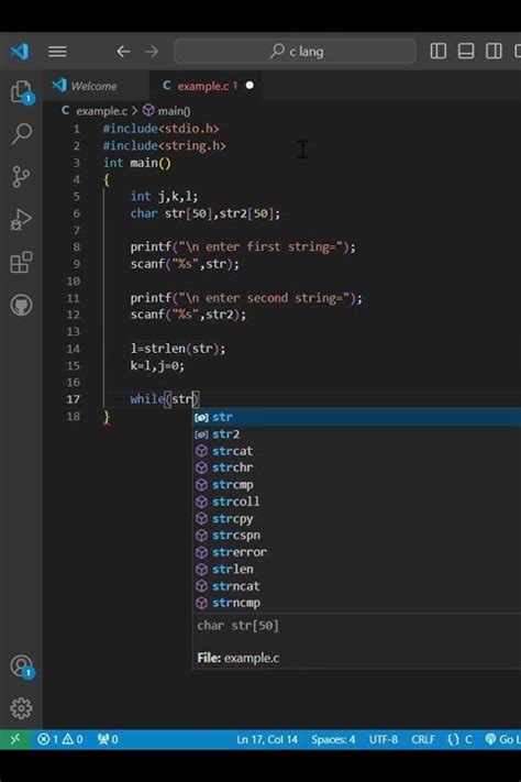C Program To Concatenate Two String Without Using Strcat Youtube