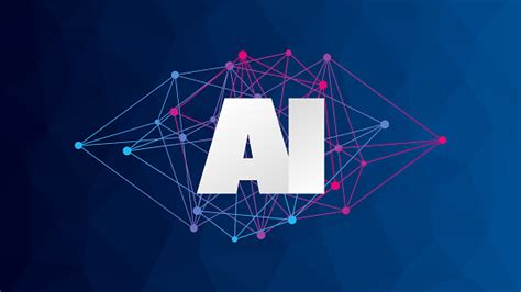 인공지능 삼각형 파란색 자홍색 그라데이션 네트워크 패턴입니다 딥 러닝 스마트 디지털 기술 과학 프리젠 테이션 컨셉 디자인 비즈니스를위한 Ai 벡터 일러스트 레이 션 추상