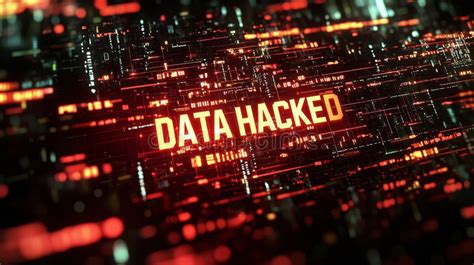 Cybersecurity Breach And Data Hacking Warning Stock Image Image Of Hacking Ransomware 364863311