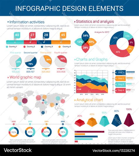 Data Visualization And Analytics Infographic Vector Image