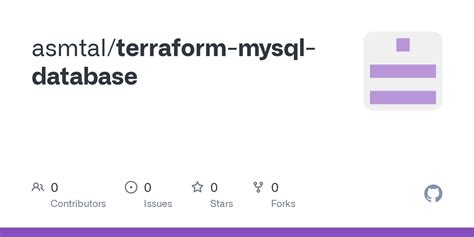 Github Asmtalterraform Mysql Database