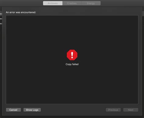 Archive Xcode Organizer Copy Failed Stack Overflow