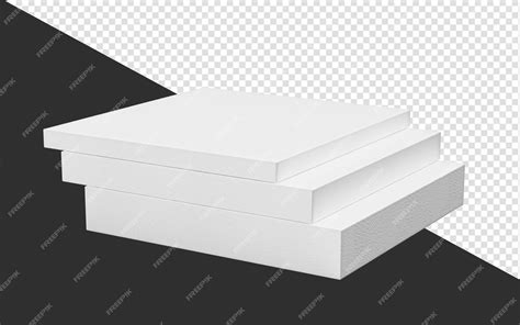 Premium Psd Styrofoam Sheets On White Background Foam Board Stack Cement Concrete Panel
