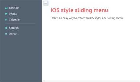 18 CSS Off Canvas Menu Navigation OnAirCode