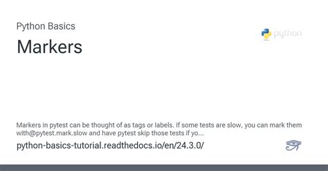 Markers Python Basics 2430