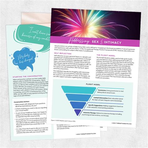 Addressing Sex And Intimacy Adult And Pediatric Printable Resources