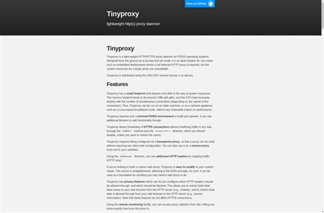 Tinyproxy Lightweight Open Source And Proxy Server Sugggest