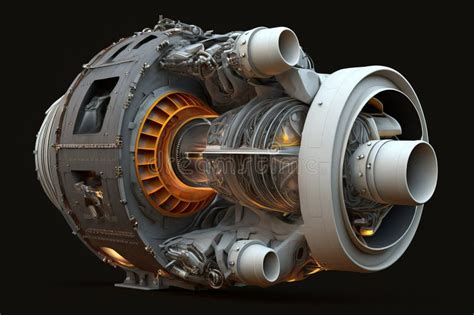 Space Rocket Engine In Full Test Throttle Generative Ai Stock Illustration Illustration Of