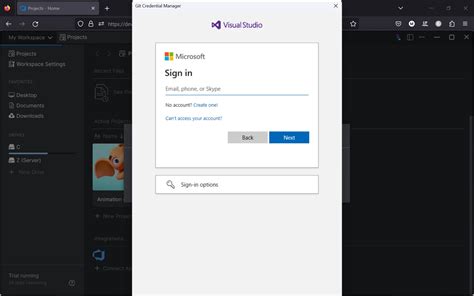 Azure DevOps Auth Dialog Missing Issue Git Ecosystem Git Credential Manager GitHub