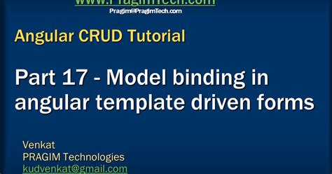 Sql Server Net And C Video Tutorial Model Binding In Angular Template Driven Forms Slides
