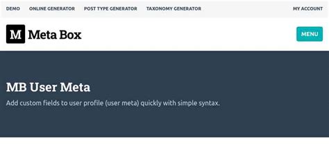 MB User Meta PluginsForWP