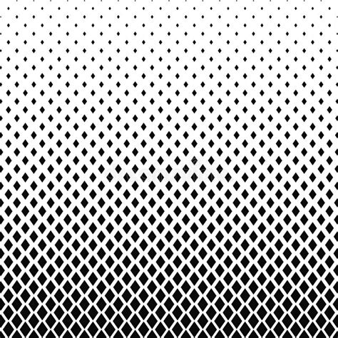 Monochrome Rhombus Shape Pattern Design Background Stock Vector