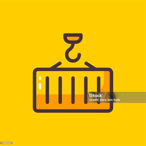 화물 컨테이너 색상 플랫 라인 아이콘 디자인 편집 가능한 스트로크 웹 페이지 모바일 앱 Ui Ux 및 Gui 디자인에 적합합니다