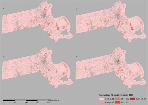 Normalized Absolute Error Maps In 2000 For A Population Aged 18 65 Download Scientific