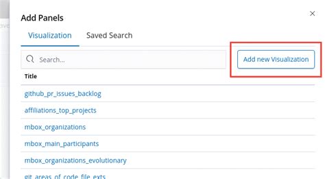 Add Visualizations To Dashboard Grimoirelab Guide