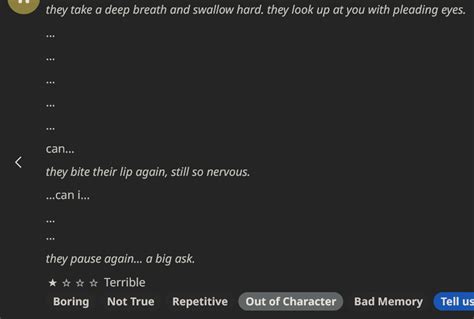 this is too many ellipses r characterai nsfw