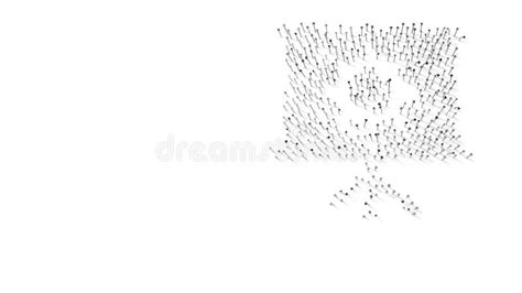 3d Rendering Of Nails In Shape Of Symbol Of Presentation With Shadows Isolated On White