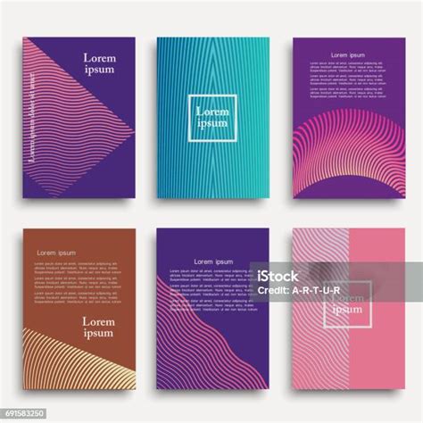 기하학적 인 라인 형태와 크리에이 티브 커버 디자인의 세트 0명에 대한 스톡 벡터 아트 및 기타 이미지 0명 공란 기업