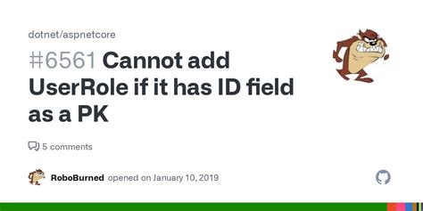 Cannot Add Userrole If It Has Id Field As A Pk · Issue 6561 · Dotnet