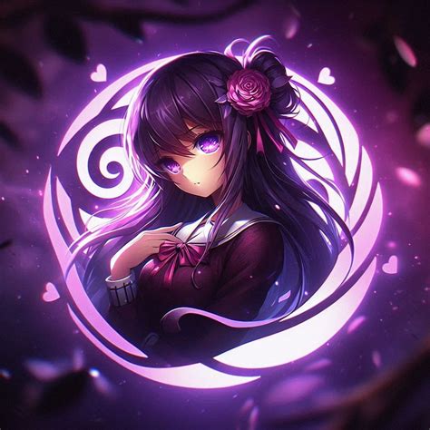 خلفيات لابتوب و كمبيوتر بنفسجية بنات انمي حلوه شعر اسود 4k Милые