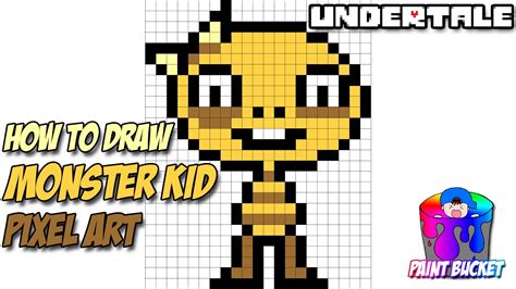 Undertale Alphys Pixel Art Grid How To Draw Monster Kid Pixel Art Grid