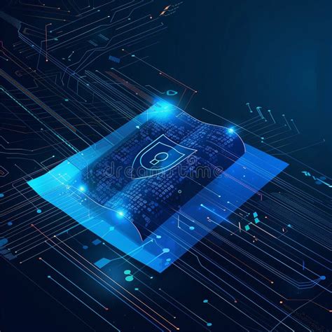 Cyber Security Document Cover Graphic For Government Cyber Security Background Stock Image