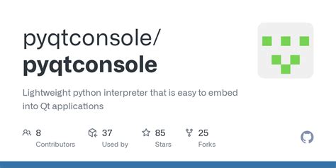 Github Pyqtconsolepyqtconsole Lightweight Python Interpreter That Is Easy To Embed Into Qt