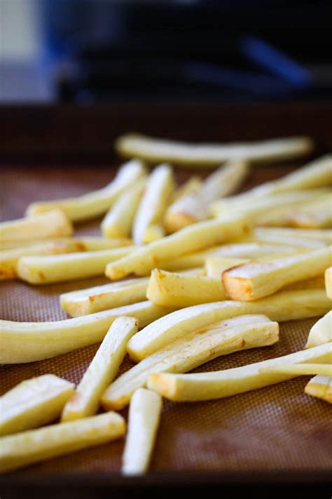 Roasted Parsnip Fries With Lemongrass Ginger Creme Fraiche Eat Live Run