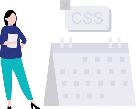 La Chica Está Trabajando En Css 9107406 Vector En Vecteezy
