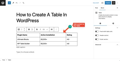 how to create a table in wordpress without a plugin