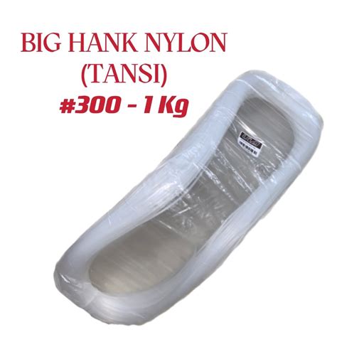Cod White Big Hank Nylon String Grass Cutter White Tansi 1 Kilo 300