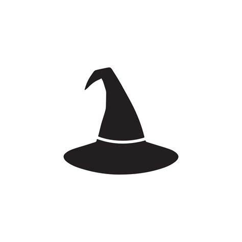 Halloween Witch And Wizard Hat Art Silhouette Icon Logo Doddle