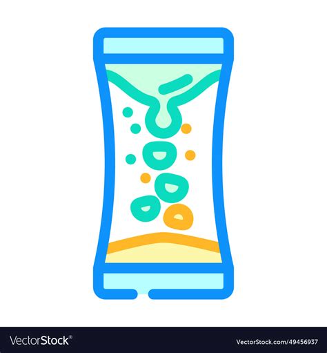 Liquid Timer Fidget Toy Color Icon Royalty Free Vector Image