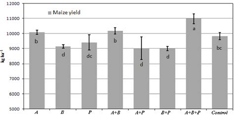 Effect Of Pgpr On Maize Yield A Azotobacter B Bacillus P