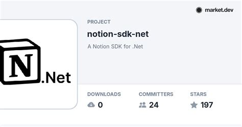 Notion Sdk Net Ecosystem Directory Marketdev