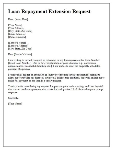 Letter Template For Loan Repayment Schedule Free Samples In Pdf Letterin