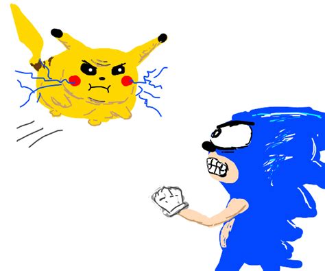 Sonic Meets Pikachu Drawception