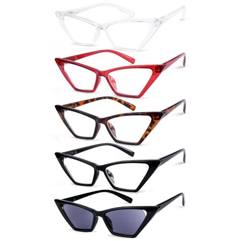 Reading Glasses For Women Oversized Cat Eye R2131 5pack