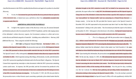 Special Counsel Durham “has No Current Recollection” Defendants Sussman