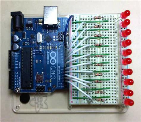 Setup Of The Logistic Map Device An Array Of Ten Leds Are Connected To