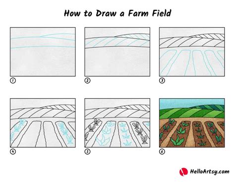 how to draw a farm field helloartsy