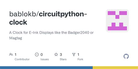 Github Bablokbcircuitpython Clock A Clock For E Ink Displays Like