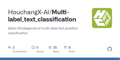 GitHub HouchangX AI Multi Label Text Classification Baidu