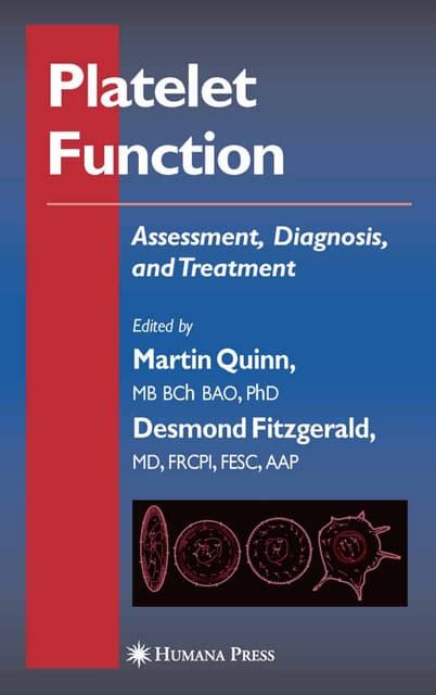 3979683 Platelet Function Assessment Diagnosis And Treatment Pdf