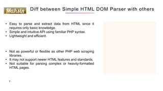 Web Scraping In PHP Using Simple HTML DOM Parser PPT